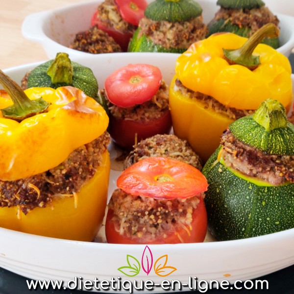 Légumes Farcis au Four à la Semoule - Diététique En Ligne